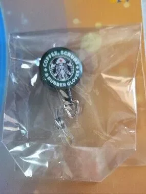 Starbucks | Accessories | Starbucks Green Nursethemed Retractable Badge ...